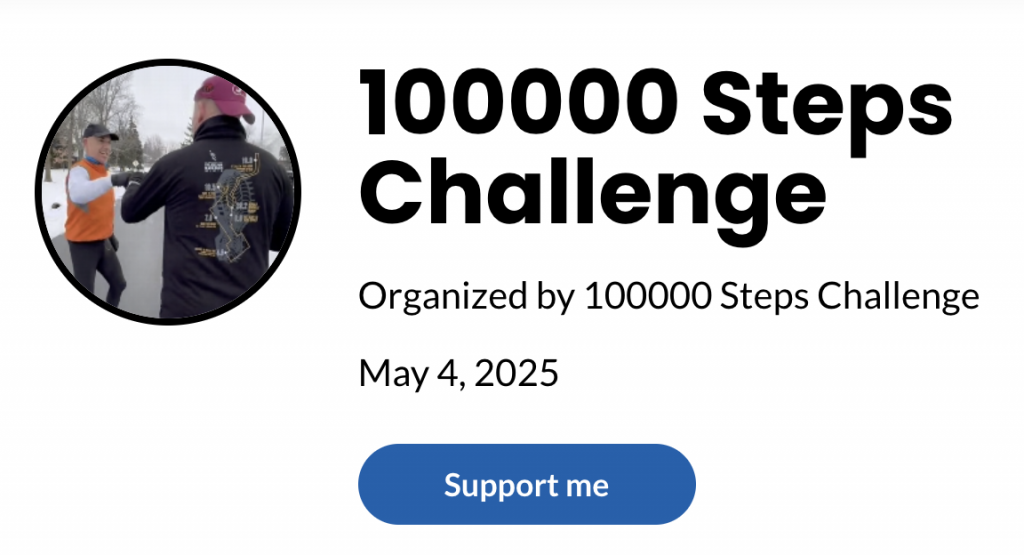 Chosen Charity – 100000 STEPS